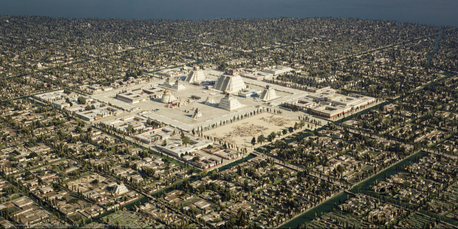 Artist Shows How Tenochtitlan Compares to Mexico City Today